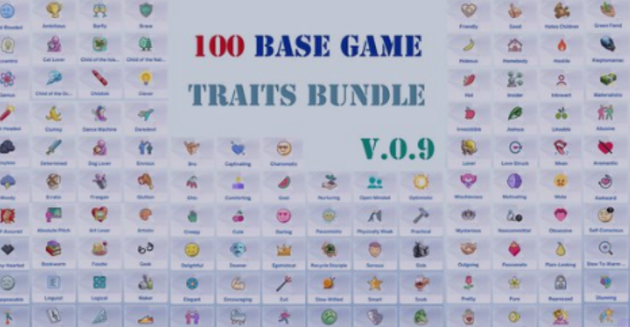Exploring 100 Base Game Traits by Vicky Sims
