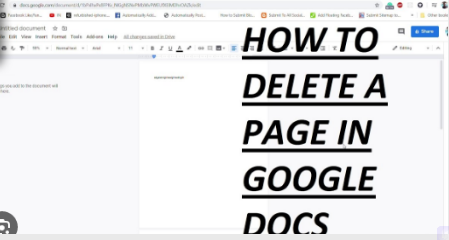 How to Delete a Page in Google Docs